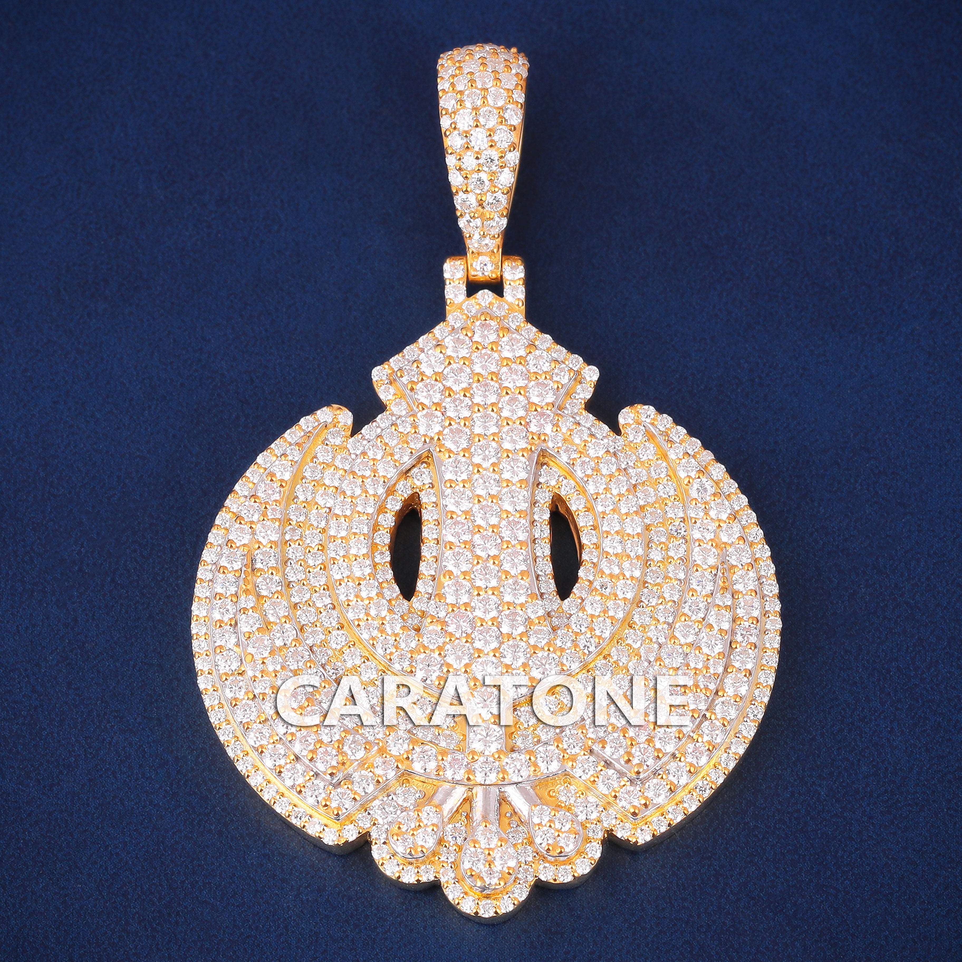 Custom Letter Pendant with Tennis Chain – 14kt Rose Gold Drip – Carat One